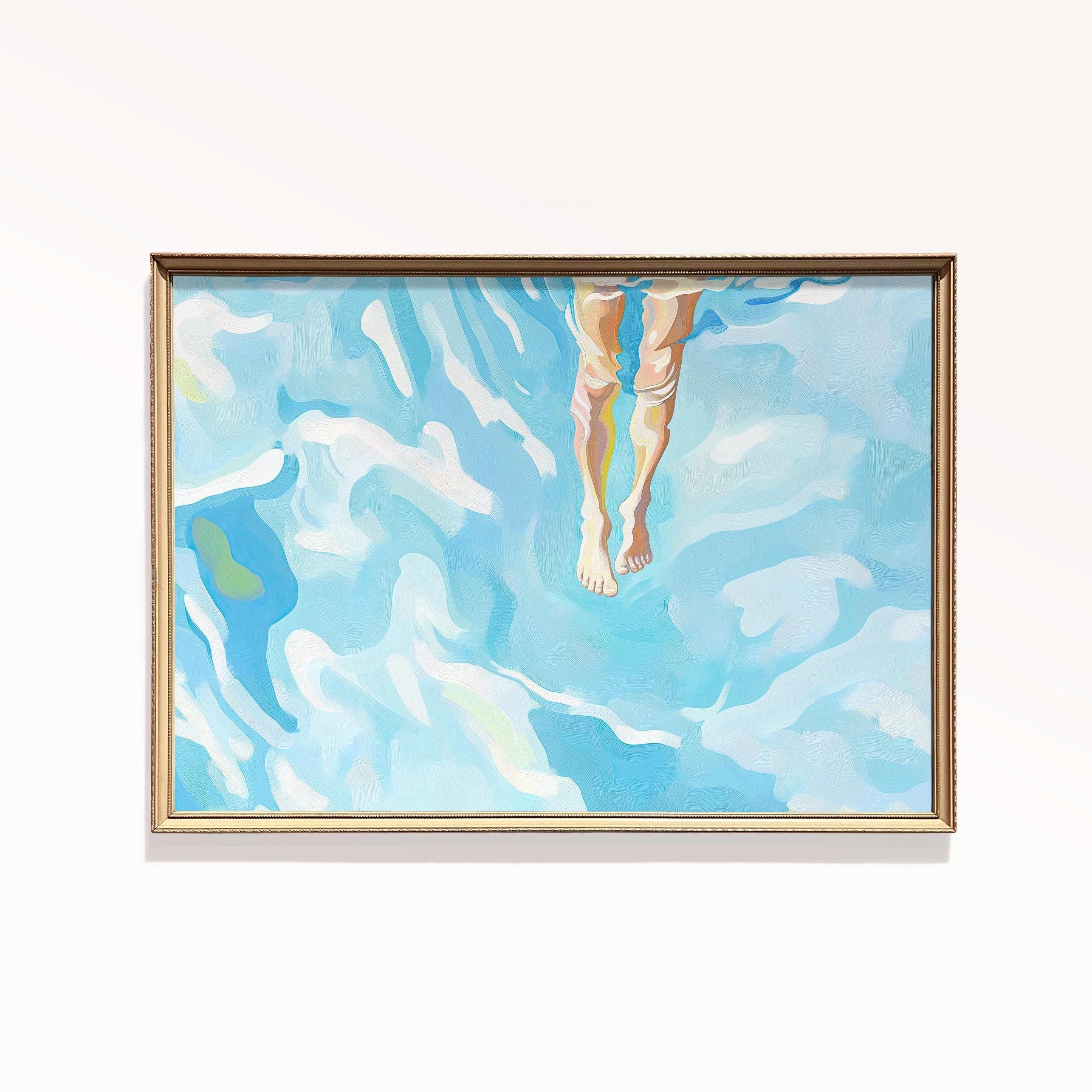Poolside Downloadable Art L Blue Prints L Textured Wall Art L Summer ...
