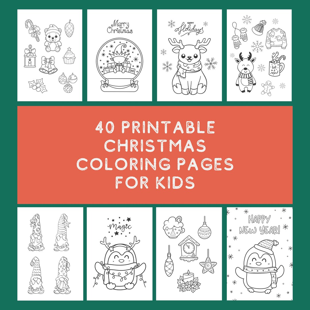 40 Printable Christmas Coloring Pages for Kids, Christmas Activities ...