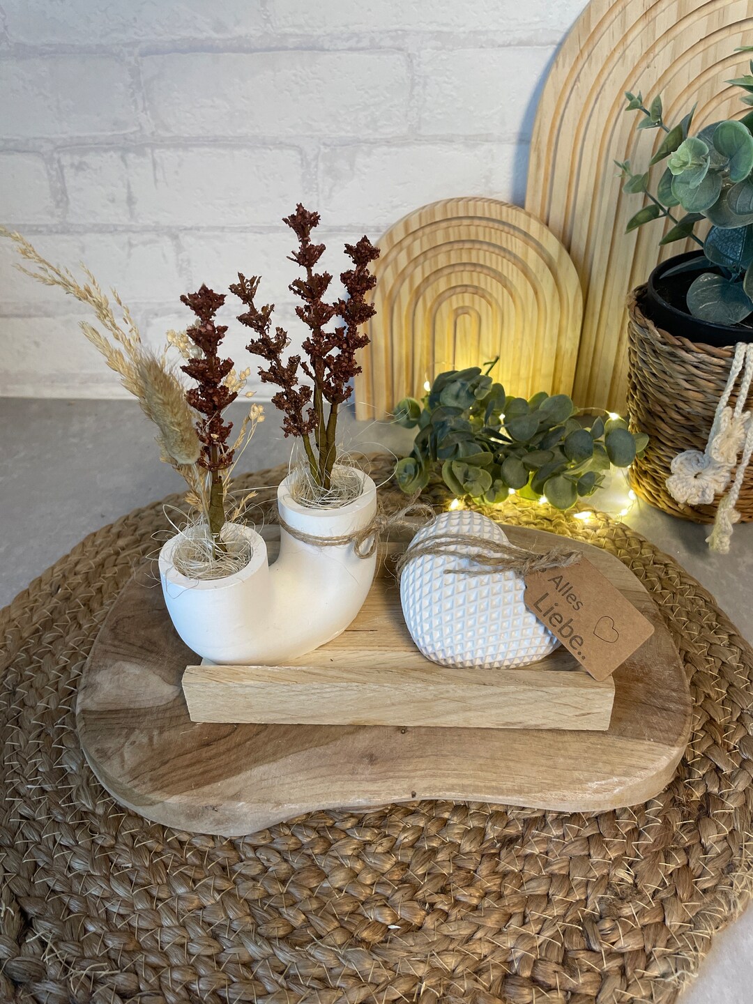 U-Vase, U-Form, Nordic Design, Skandi Vase für Deko Wohnzimmer, Deko ...