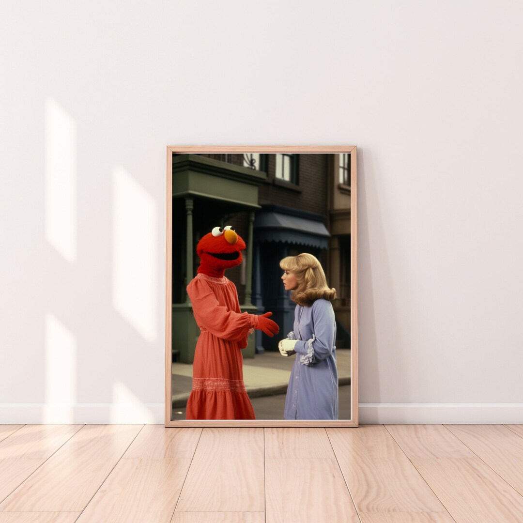 Red Pink Puppet 80s Sitcom Poster Pop Culture Posters Digital Items Pop ...