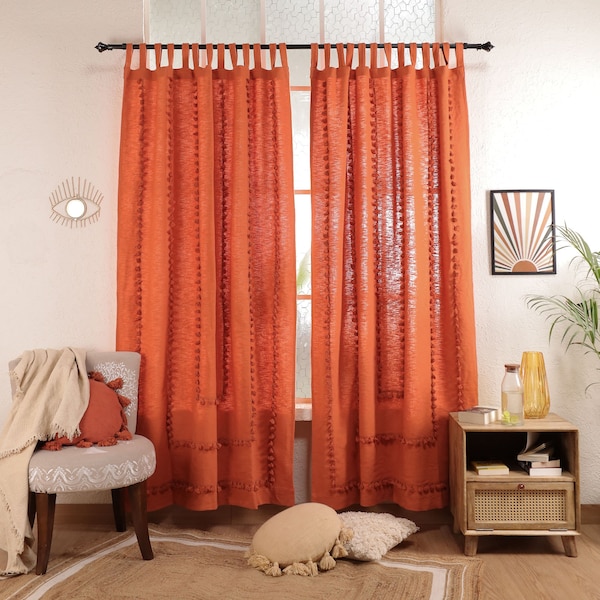 Burnt Orange Curtains - Etsy