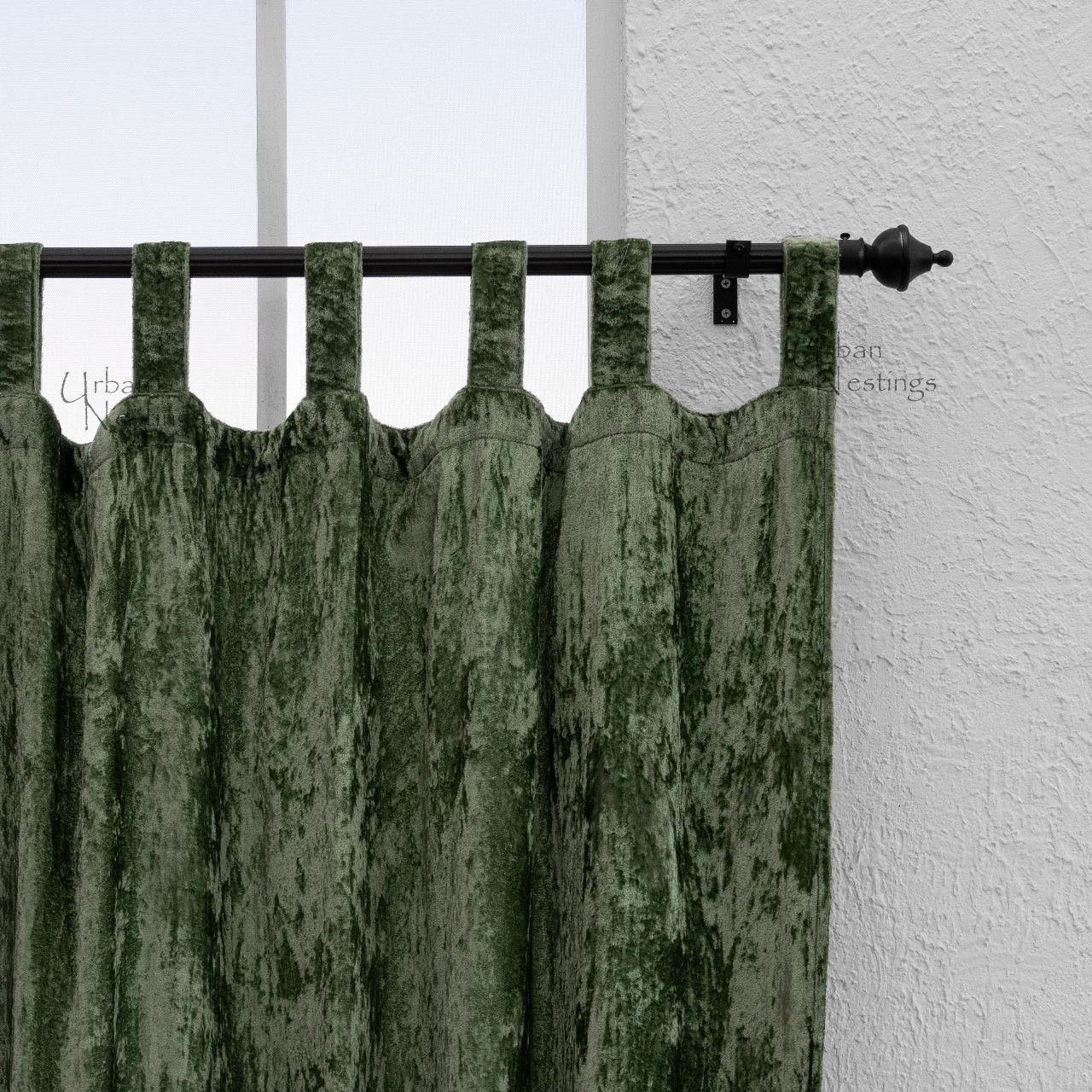 Sage Green Luxury Velvet Curtain Bohemian Curtains Dining - Etsy UK