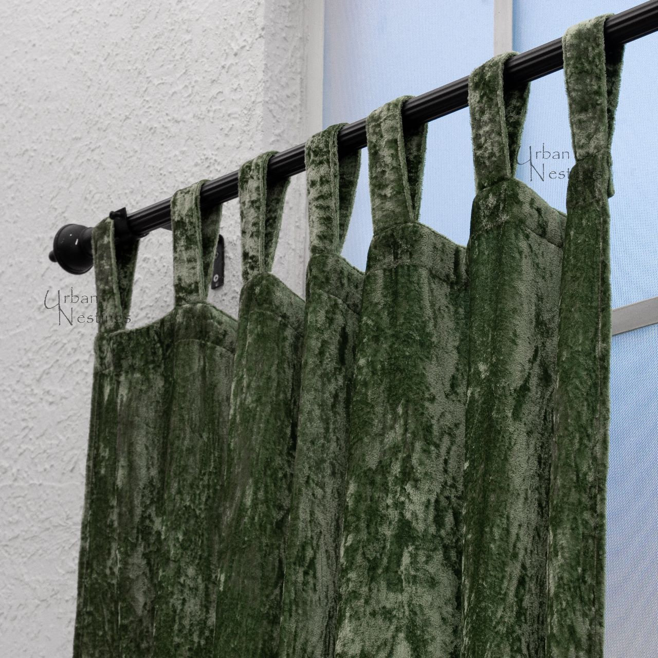 Sage Green Luxury Velvet Curtain Bohemian Curtains Dining - Etsy UK
