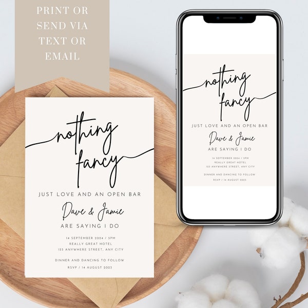 Funny Editable Wedding Invitations - Etsy