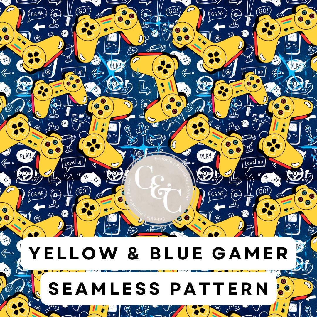Gamer Seamless Pattern - Digital Download - Etsy
