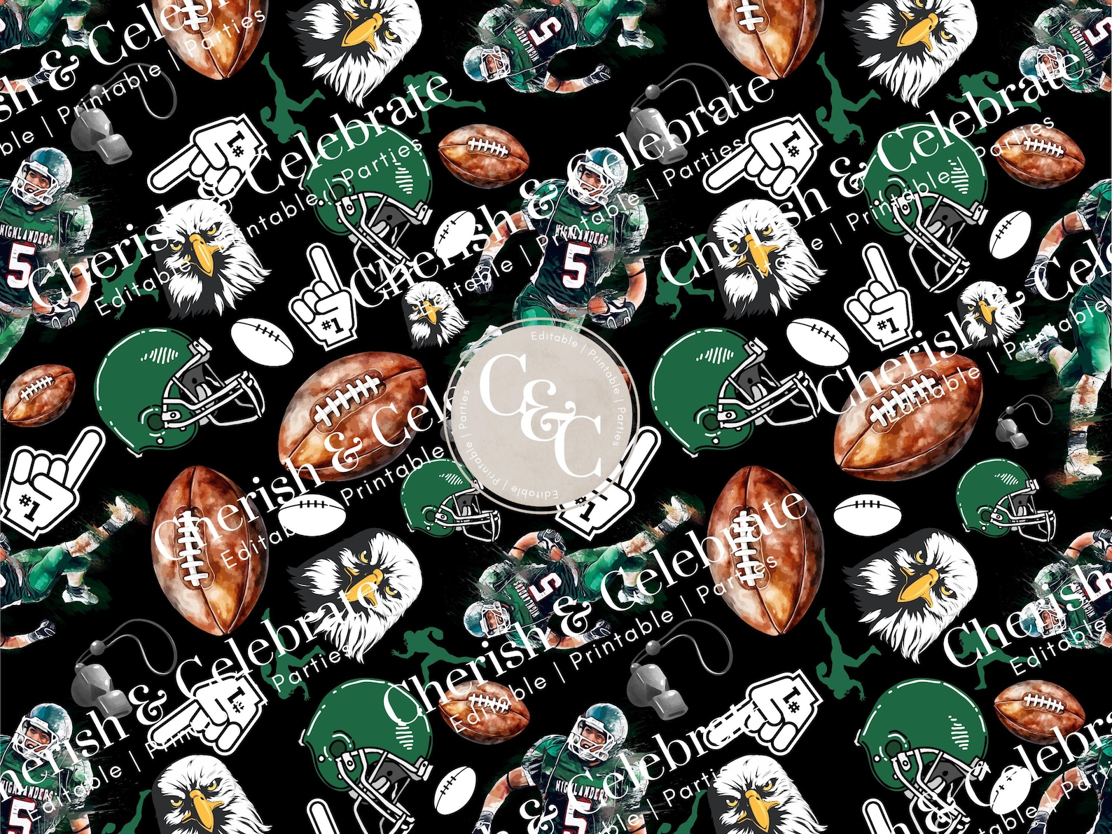 Eagles American Football Seamless Pattern - Philadelphia Eagles ...