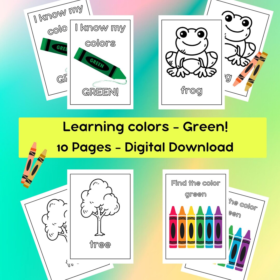 Children's Digital Download Coloring Book, Toddler Activity, Kids ...