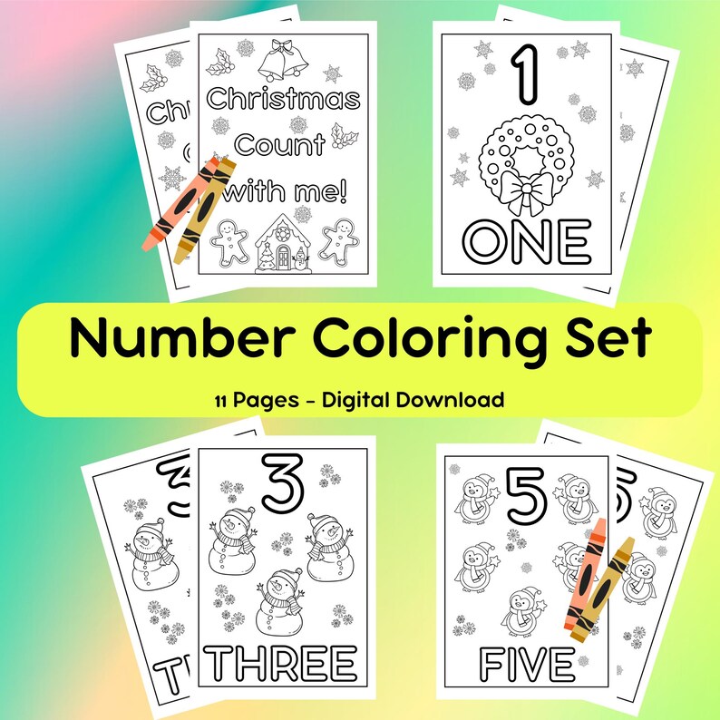 Children's Digital Download Coloring Book, Toddler Activity, Kids ...