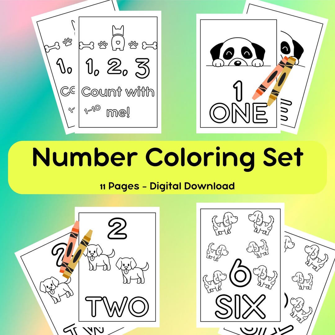 Children's Digital Download Coloring Book, Toddler Activity, Kids ...