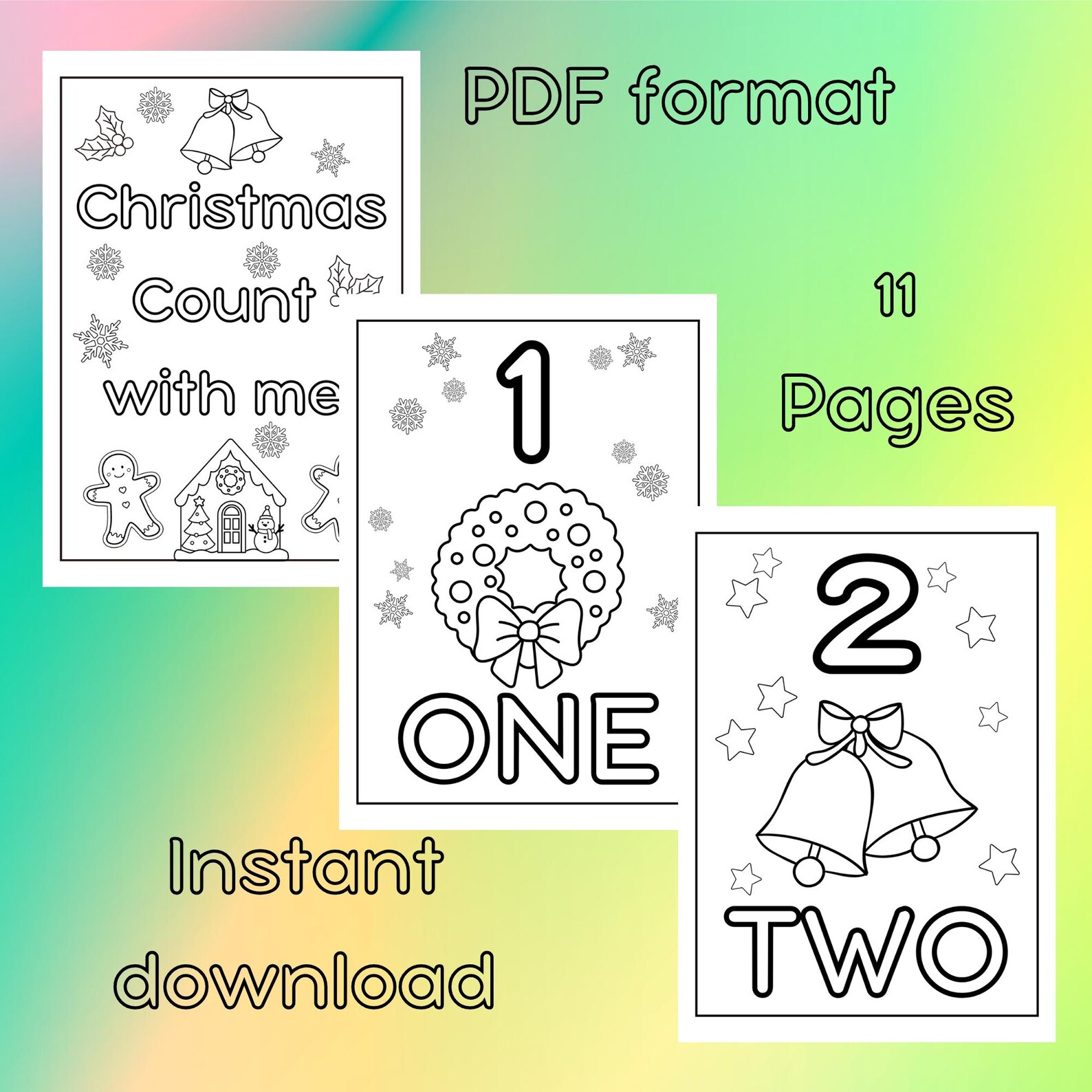 Children's Digital Download Coloring Book, Toddler Activity, Kids ...