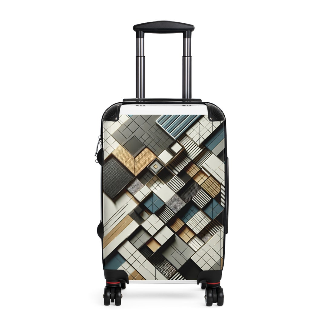 Jet-set in Style: Chic Checkered Pattern Suitcase for the Savvy ...