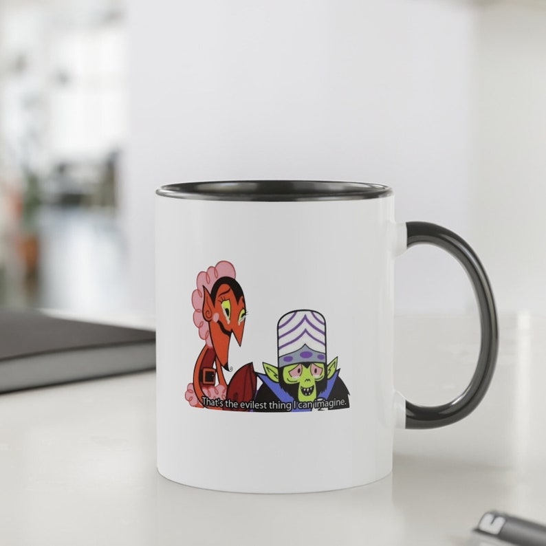 Mojo Jojo and HIM Powerpuff Girls Inspired Ceramic Mug, 11oz - Etsy