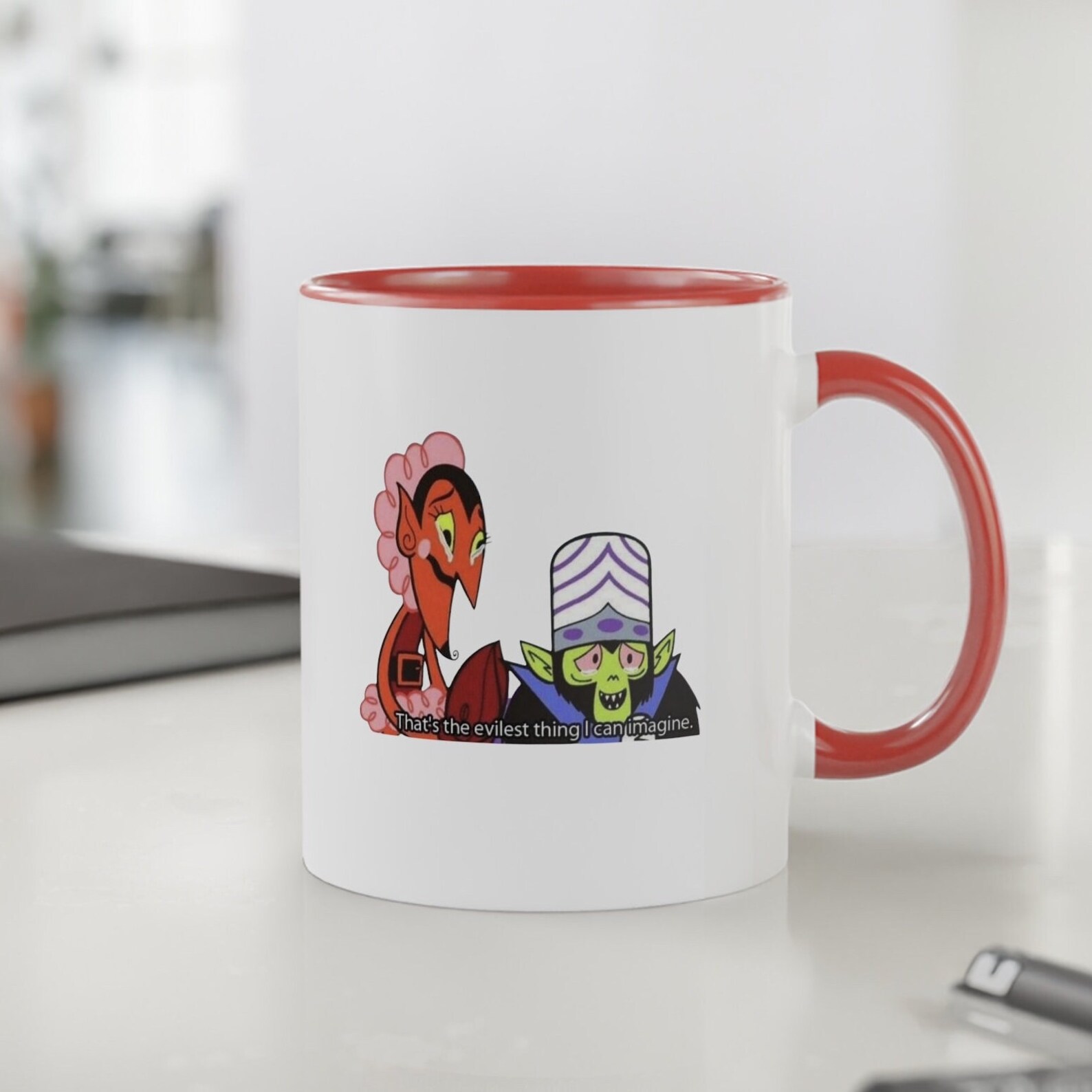Mojo Jojo and HIM Powerpuff Girls Inspired Ceramic Mug, 11oz - Etsy
