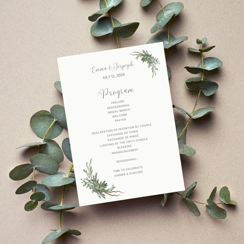 Floral Wedding Invitation Template for Canva, Simple Wedding Invites ...