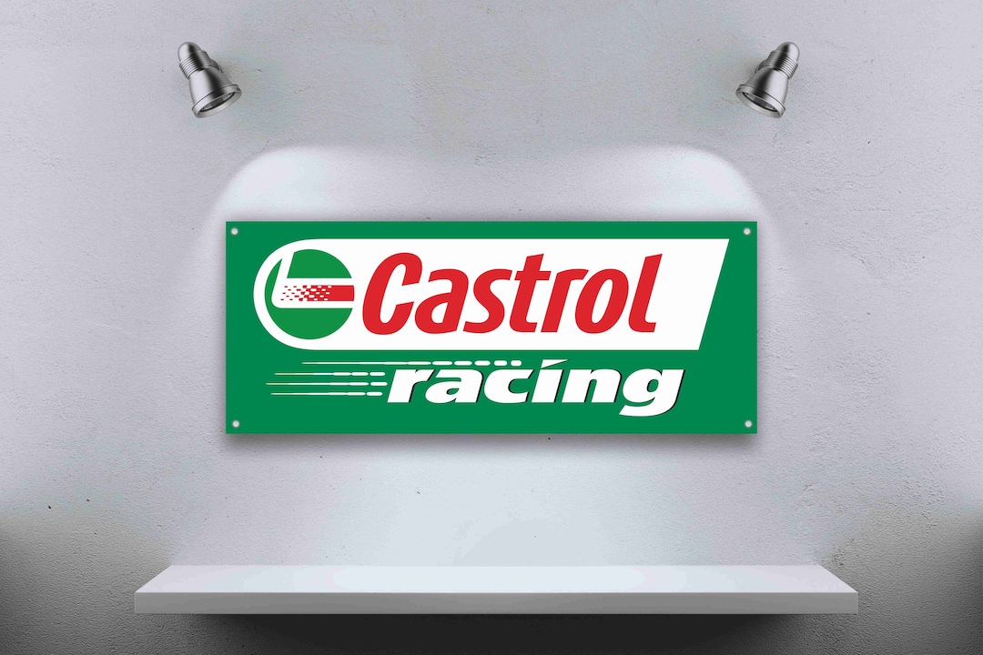 CASTROL Vinyl Banner, Garage Wall Decor, Garage Sign, Auto Car Shop ...