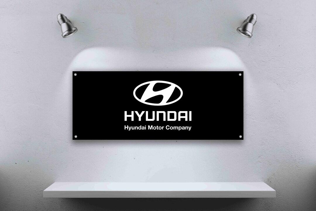 HYUNDAI Vinyl Banner, Garage Wall Decor, Garage Sign, Auto Car Shop ...
