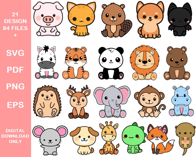 Safari Animals Layered SVG Cute African Jungle Animal Cut File Cricut ...