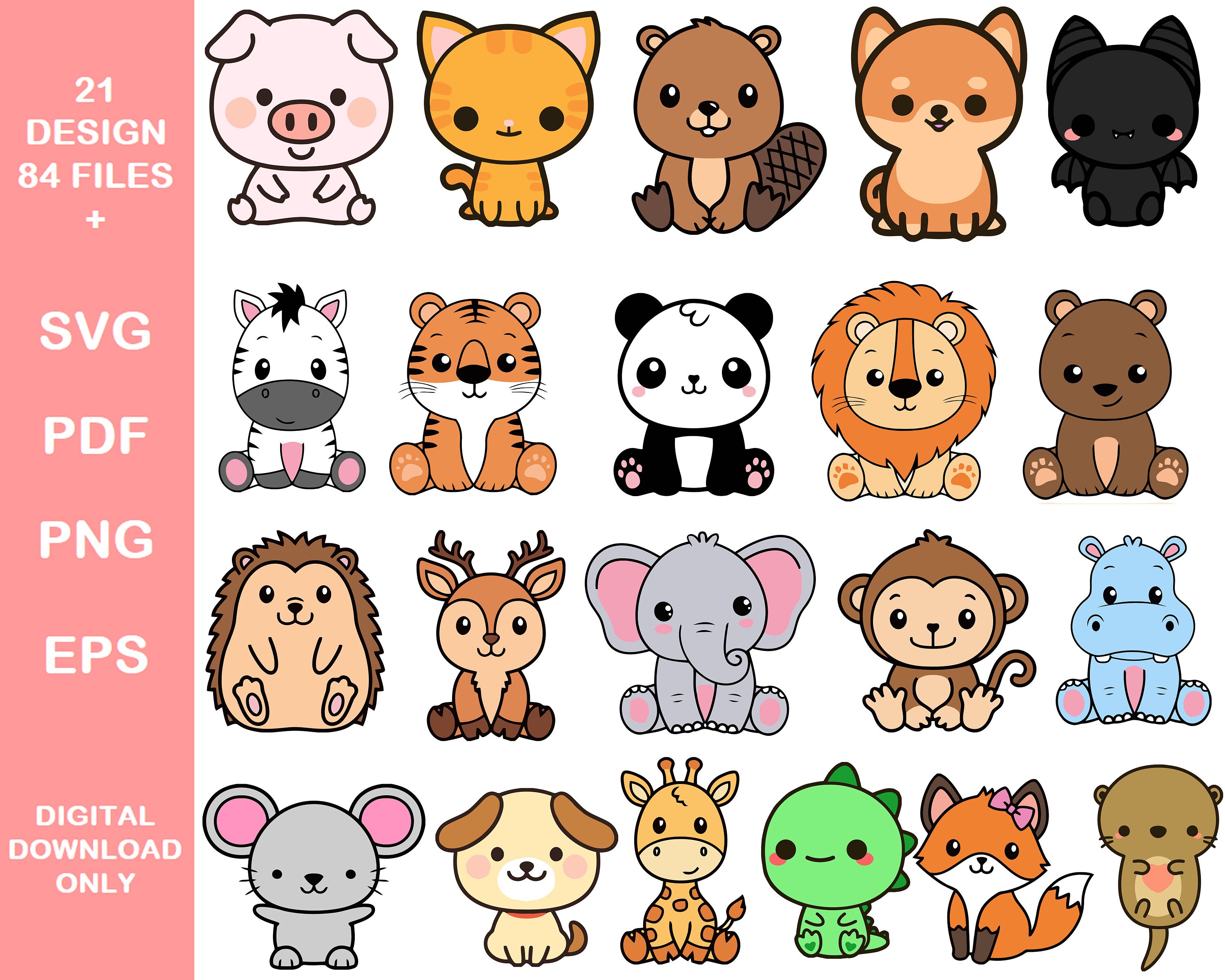Safari Animals Layered SVG Cute African Jungle Animal Cut File Cricut ...