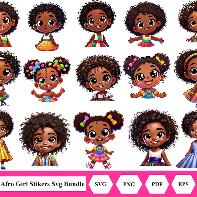 Mixed Girl Cartoon - Etsy