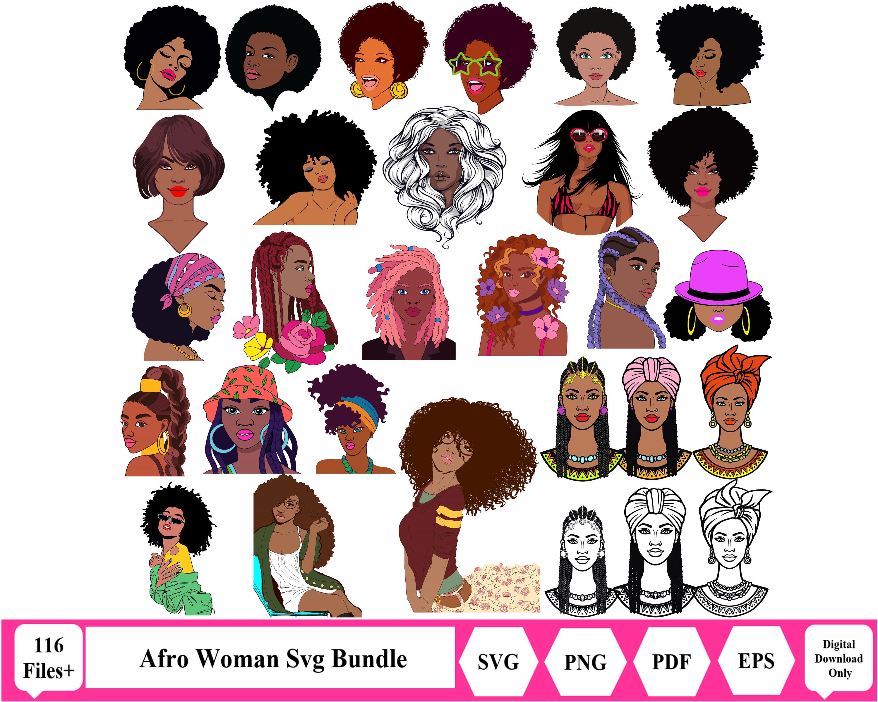Peekaboo Girl Svg, Afro Woman SVG Bundle Afro Queen Svg African ...
