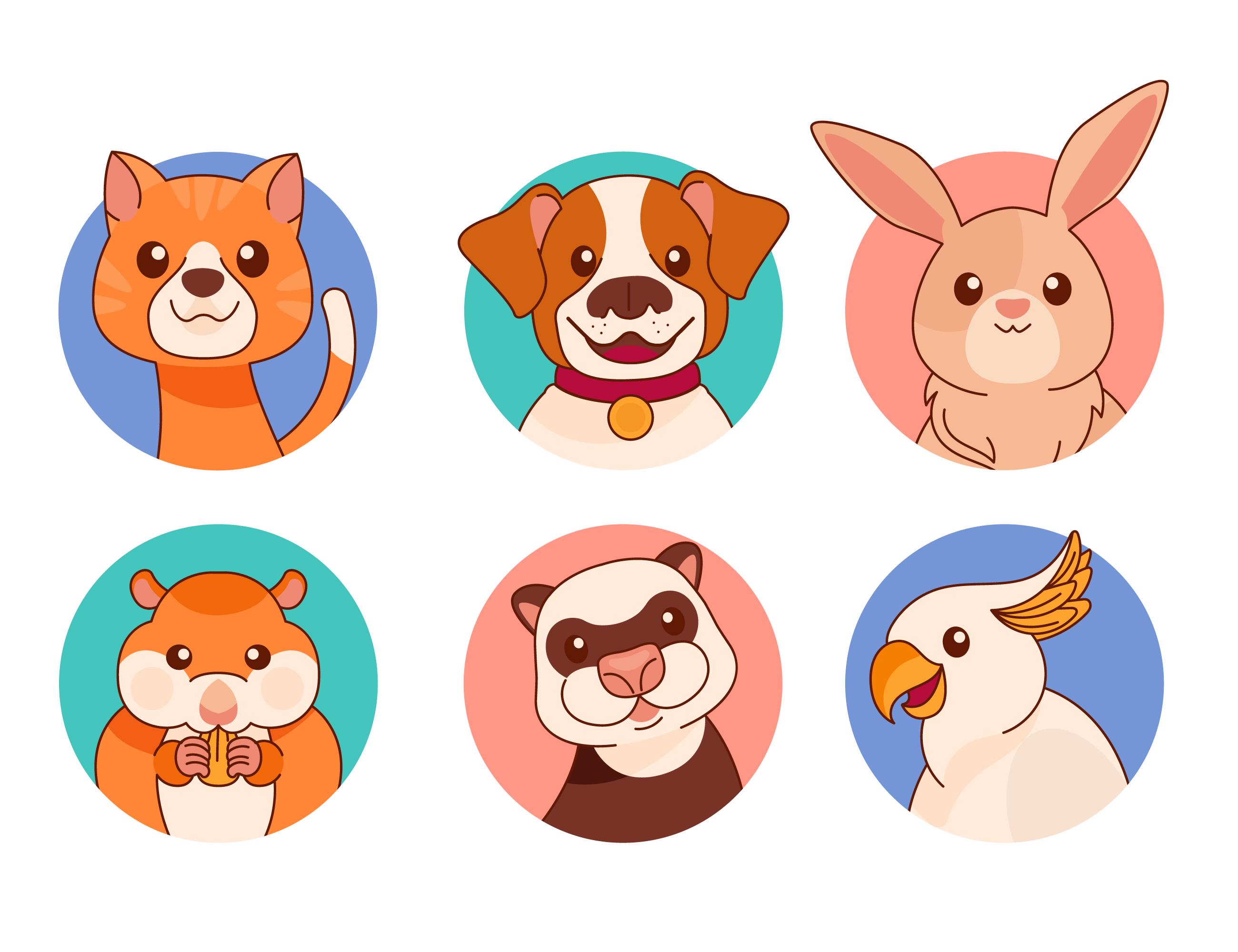 Animal Avatars Svg Bundle, Animals Face Svg Bundle, Safari Animals ...