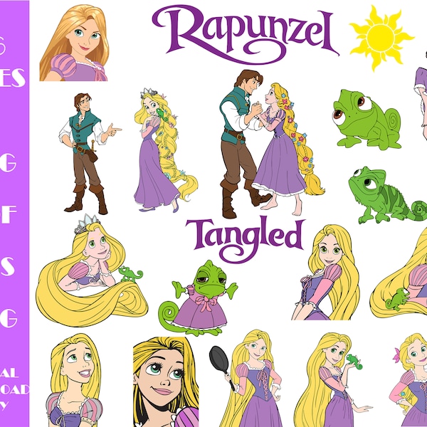 Tangled Digital Paper - Etsy