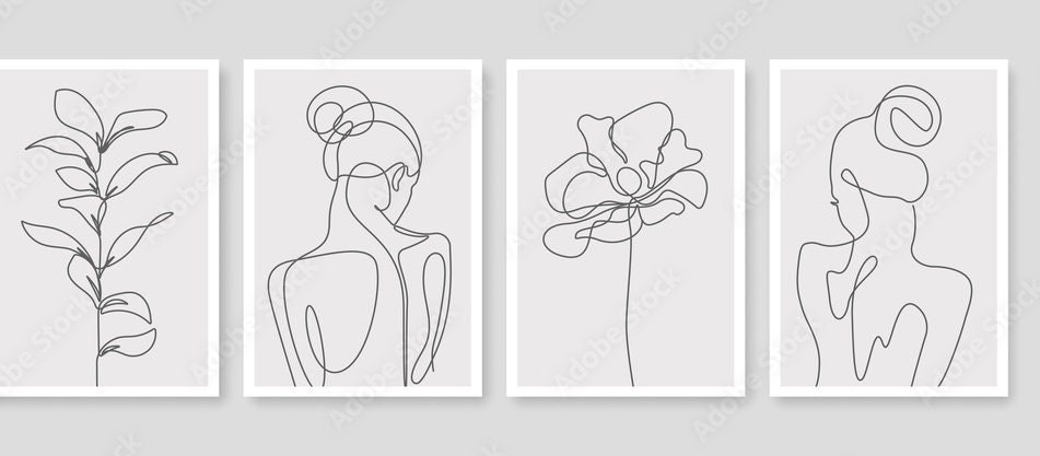 50 Lineart Svg Bundle | Line Art Svg | Minimalist Svg | Flower Svg ...