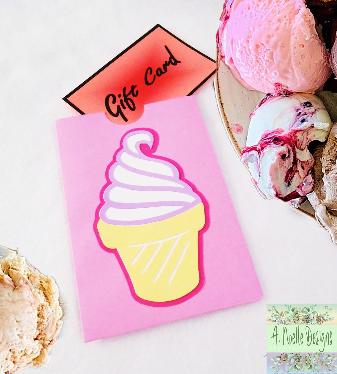 Ice Cream Cone Gift Card Holder - Etsy