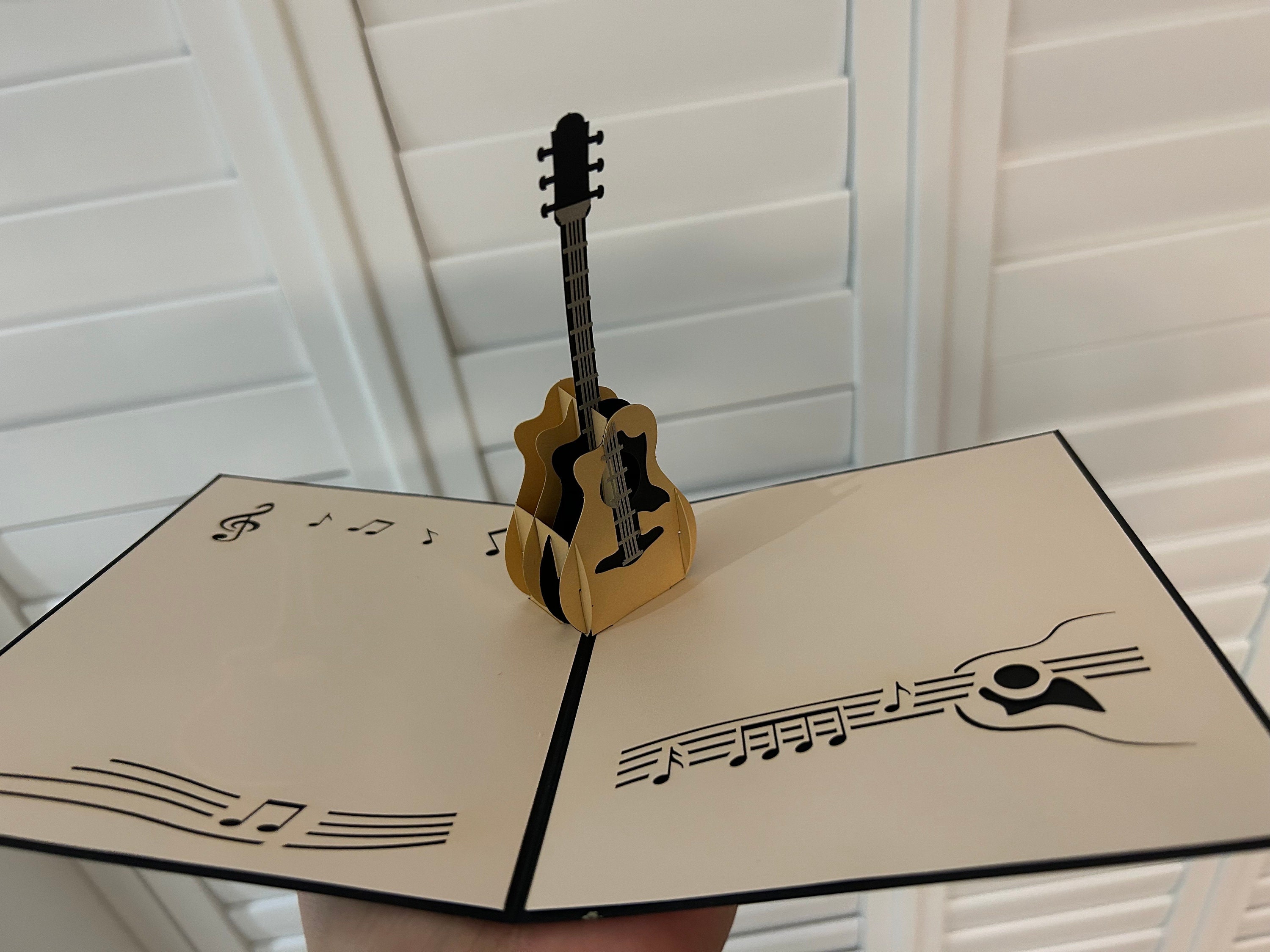 3d Guitar Pop up Card for Guitarist Musician Music Lovers 12*15cm - Etsy