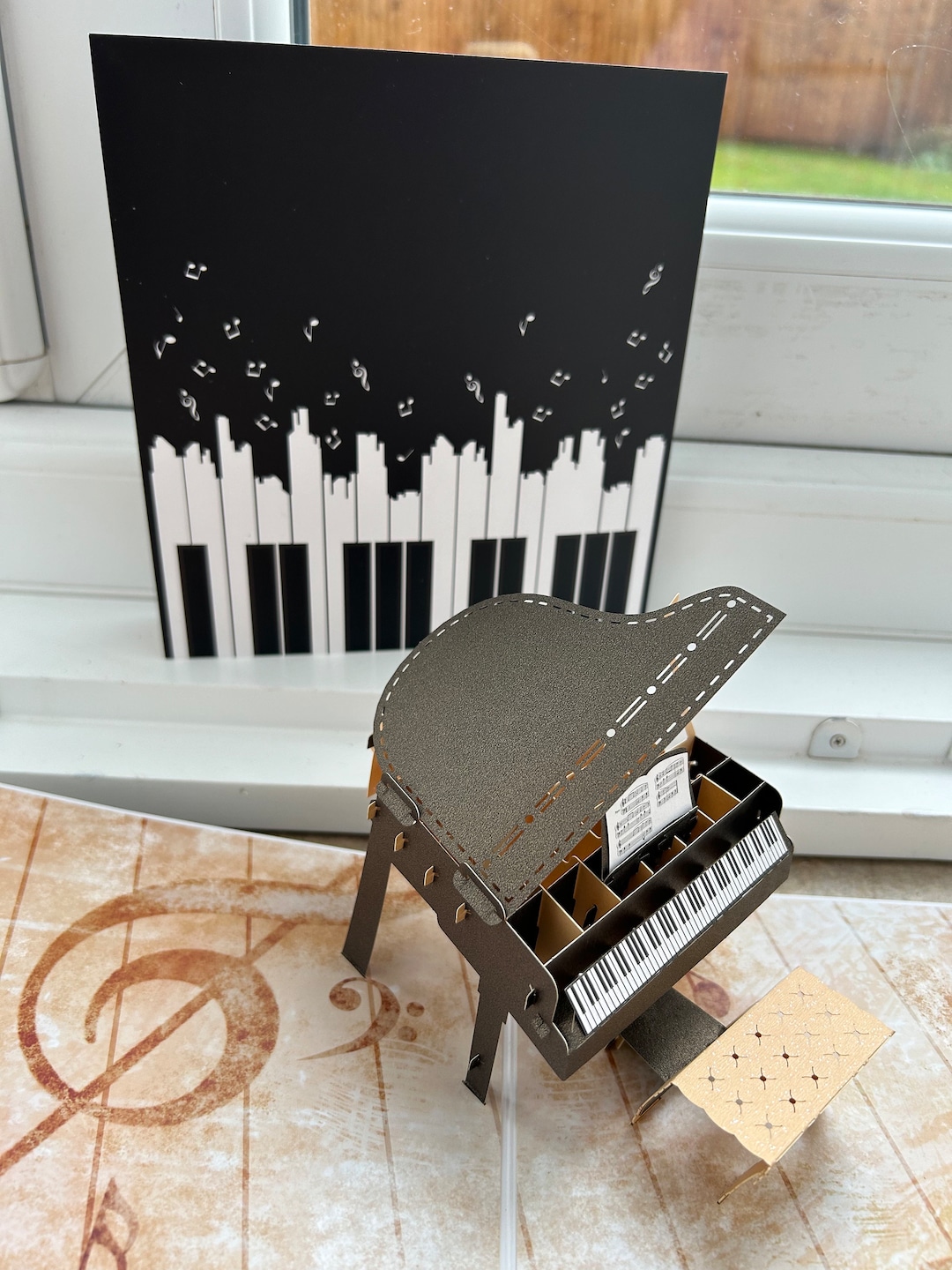 3d Piano Pop up Card for Pianist Musician Music Lovers 18.3 * 17.3 Cm ...