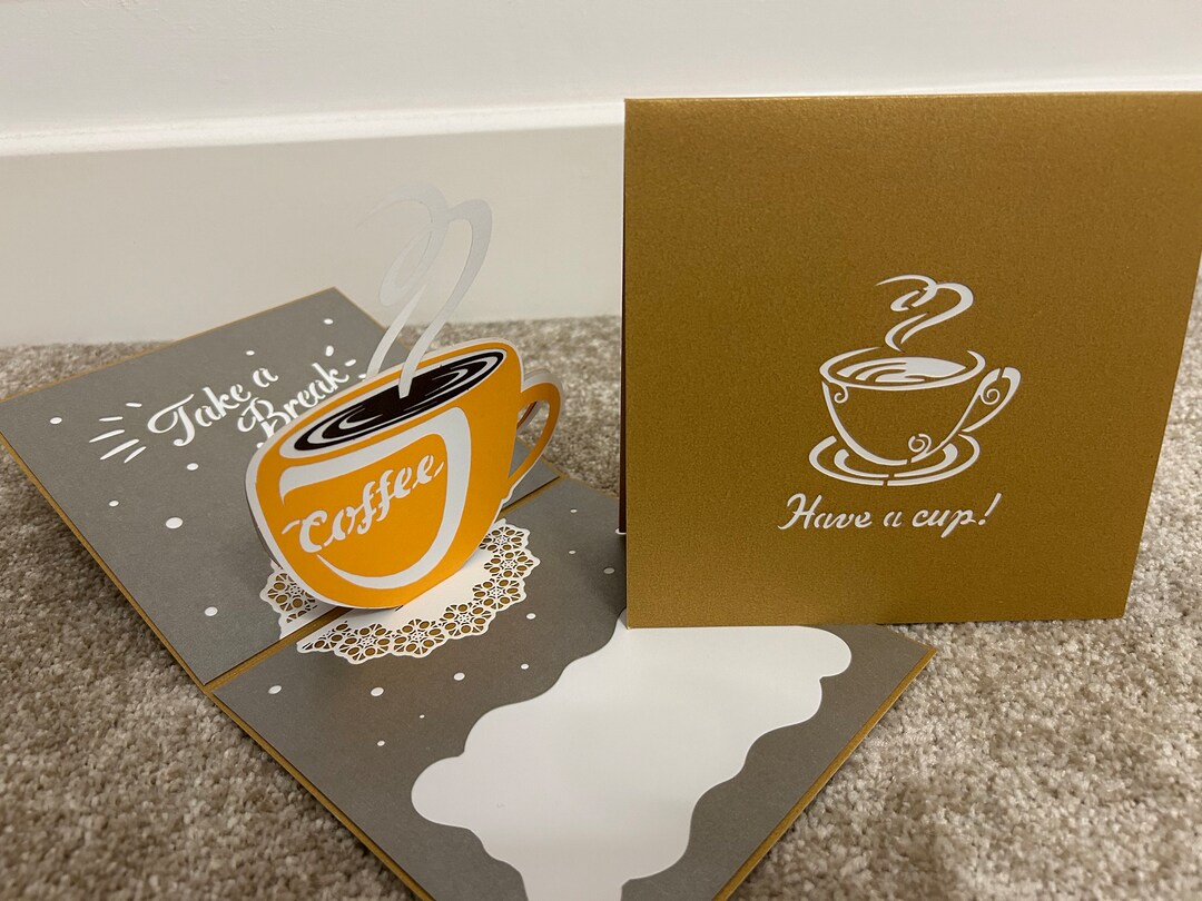 Pop up Coffee Card for Her for Him Thank You Card Bithday Card 1515cm ...