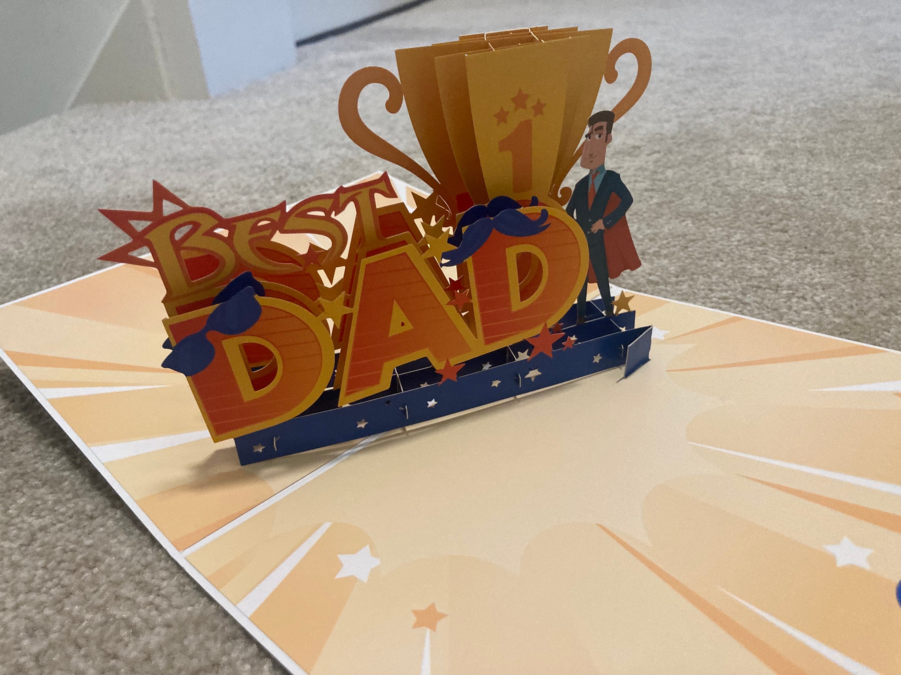 3d Pop up Card for Dad Father's Day Card Pop up Card for Him Best Dad ...