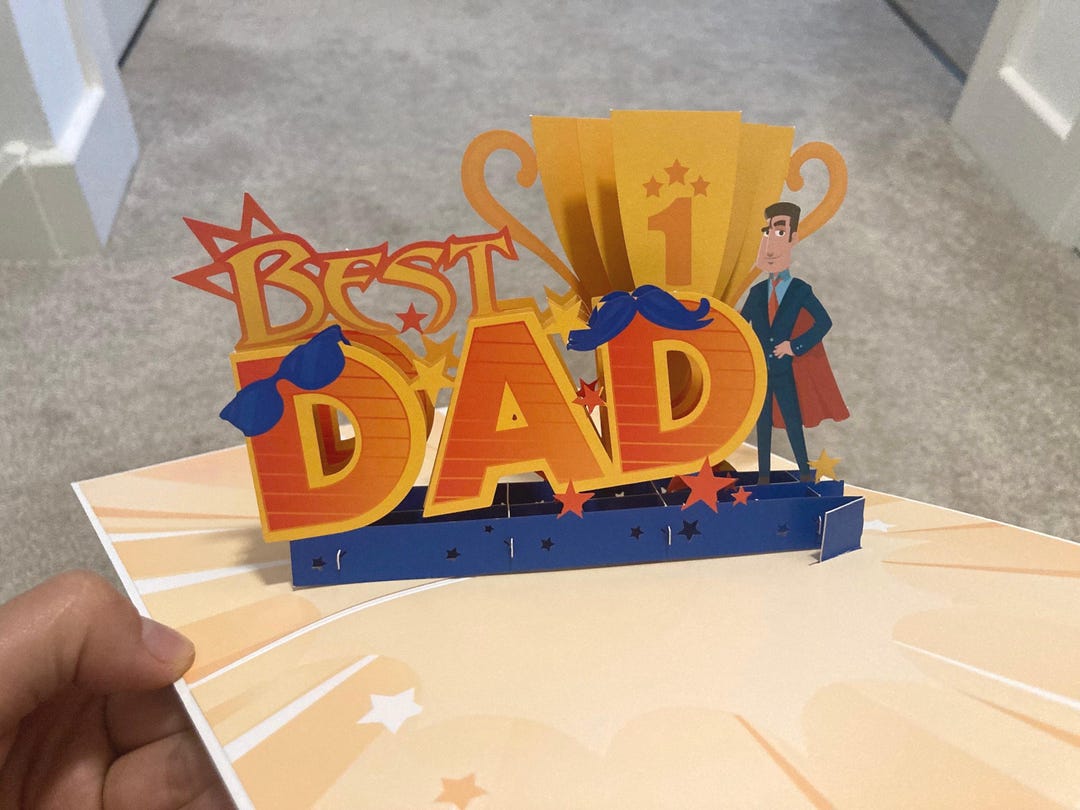 3d Pop up Card for Dad Father's Day Card Pop up Card for Him Best Dad ...