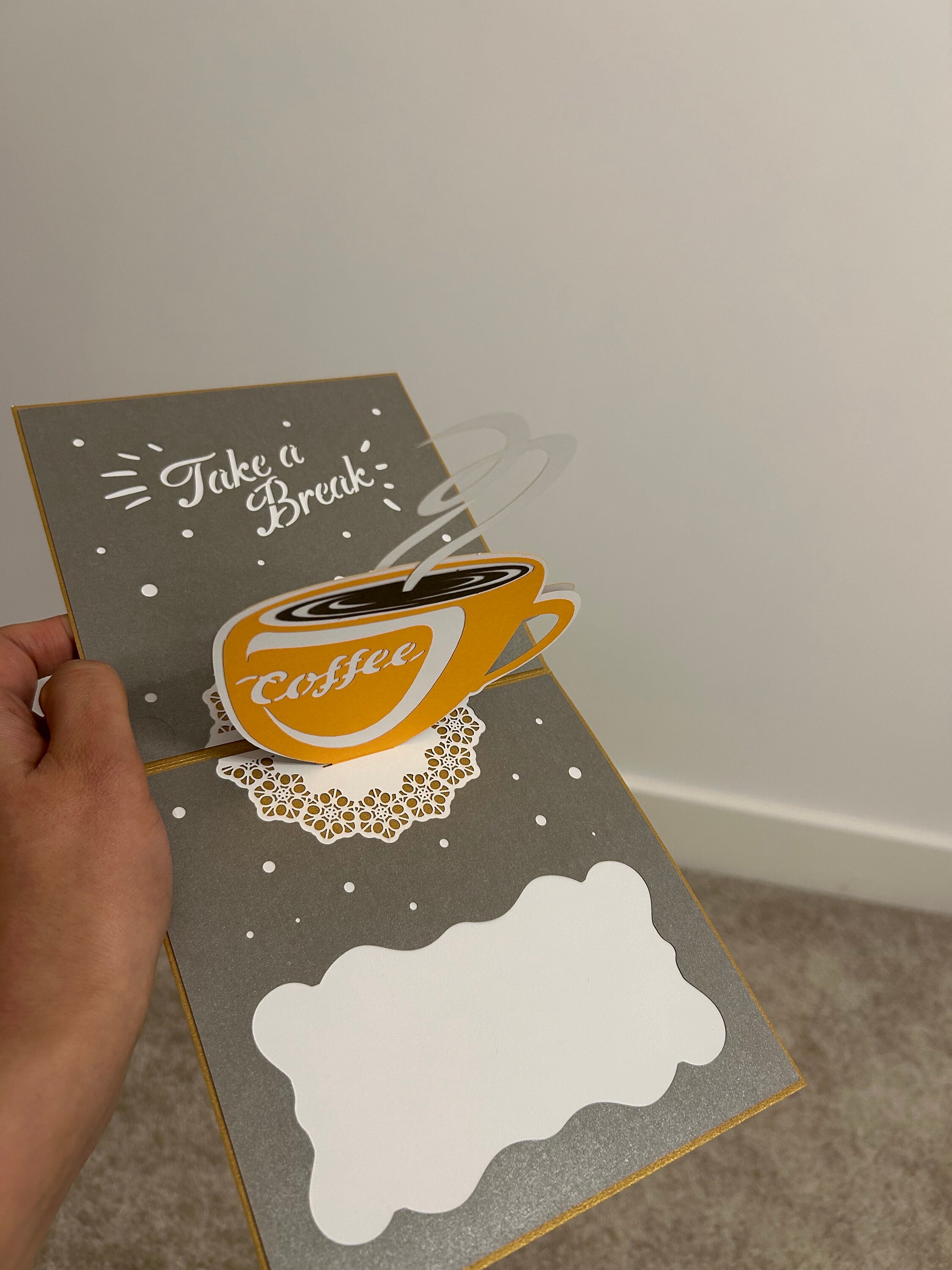 Pop up Coffee Card for Her for Him Thank You Card Bithday Card 1515cm ...