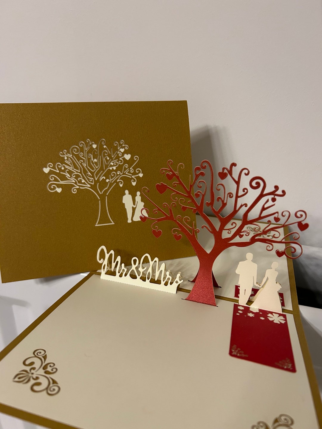 Pop up Wedding Card Pop up Valentine's Card for Married Couples - Etsy