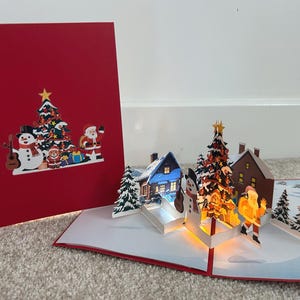 Christmas Card Musical Pop Up - Etsy