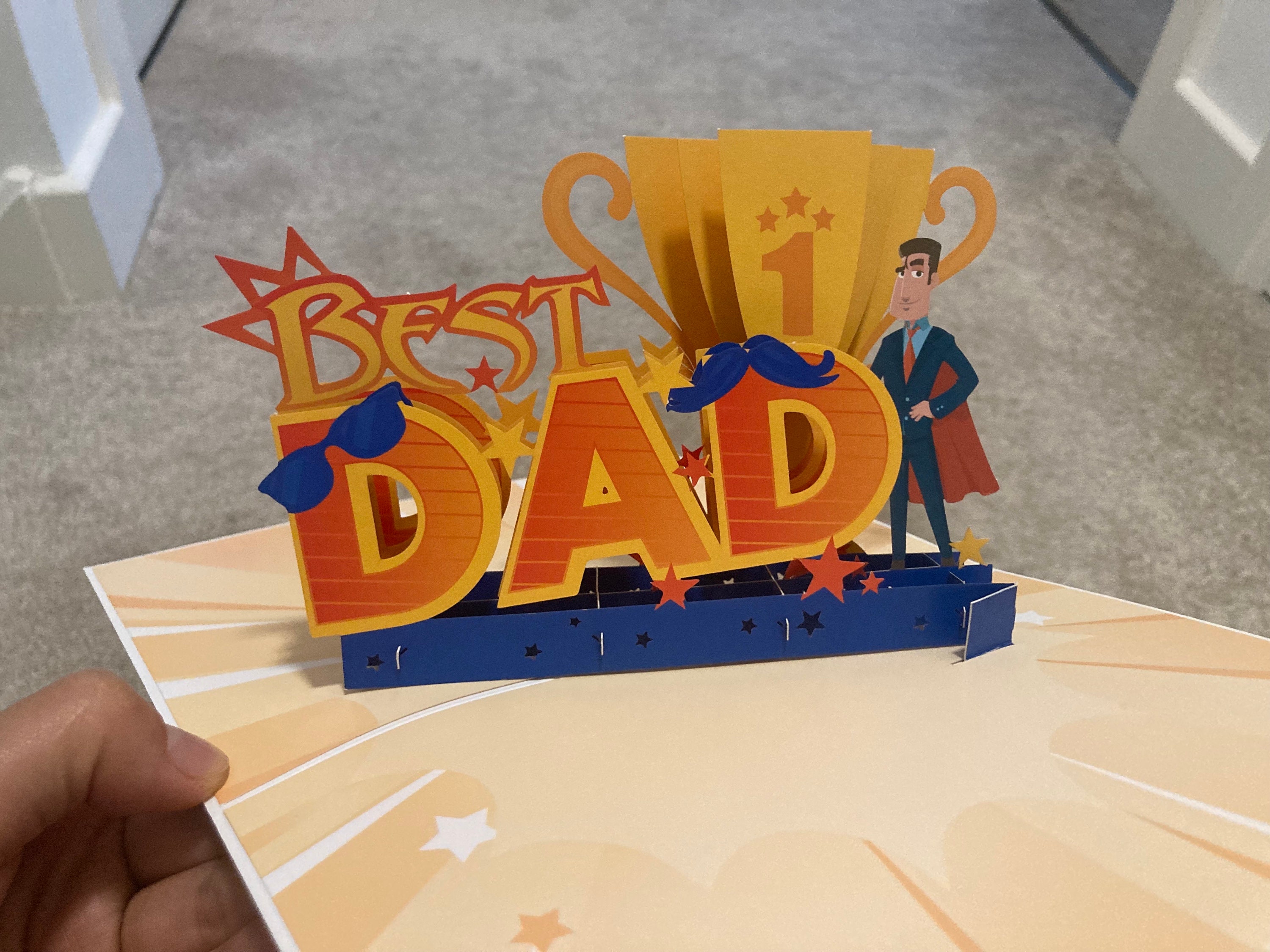 3d Pop Up Card For Dad Fathers Day Card Pop Up Card For Etsy