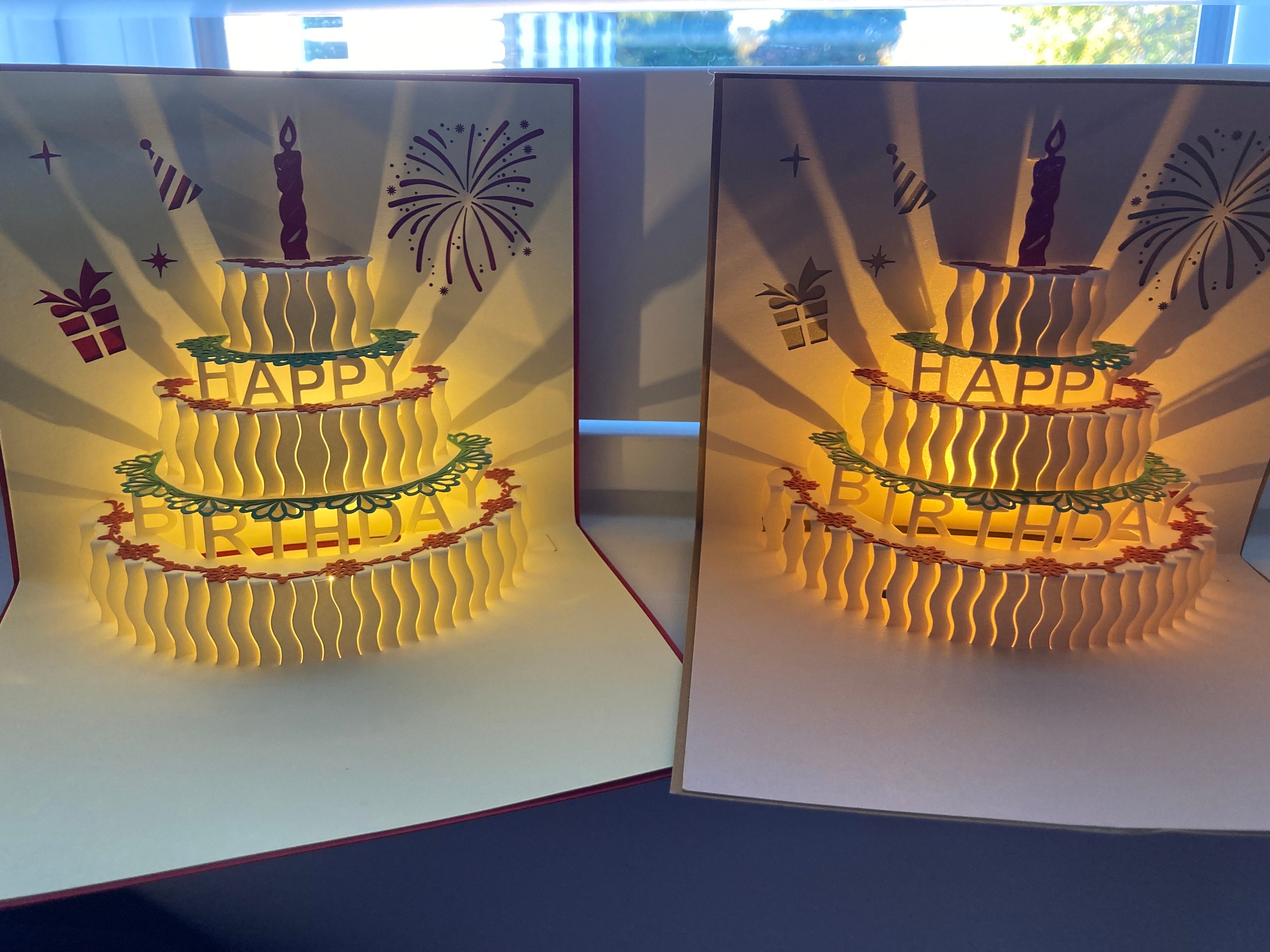 Pop up Musical Birthday Card 3D Birthday Card With Light - Etsy