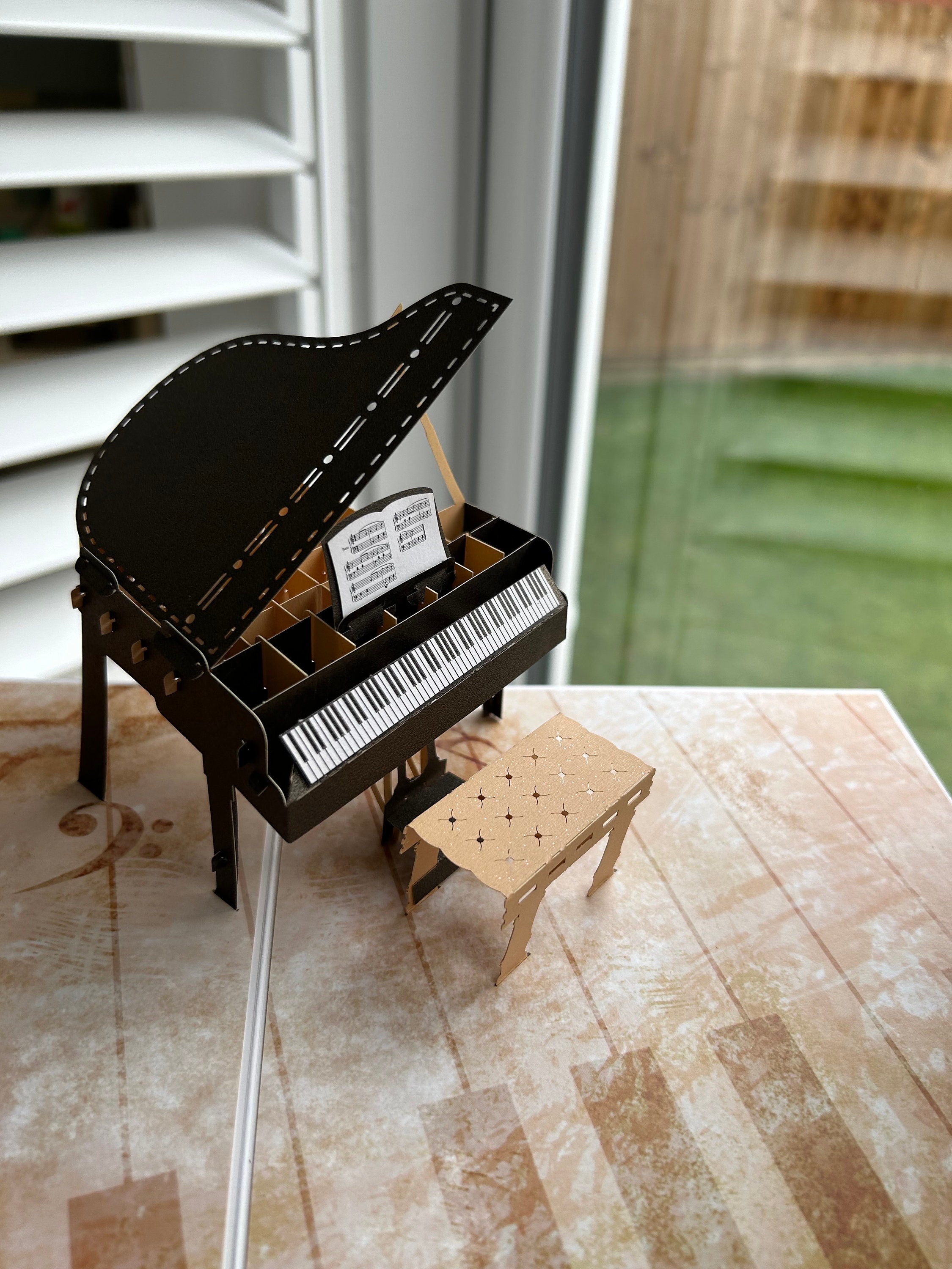 3d Piano Pop up Card for Pianist Musician Music Lovers 18.3 * 17.3 Cm ...