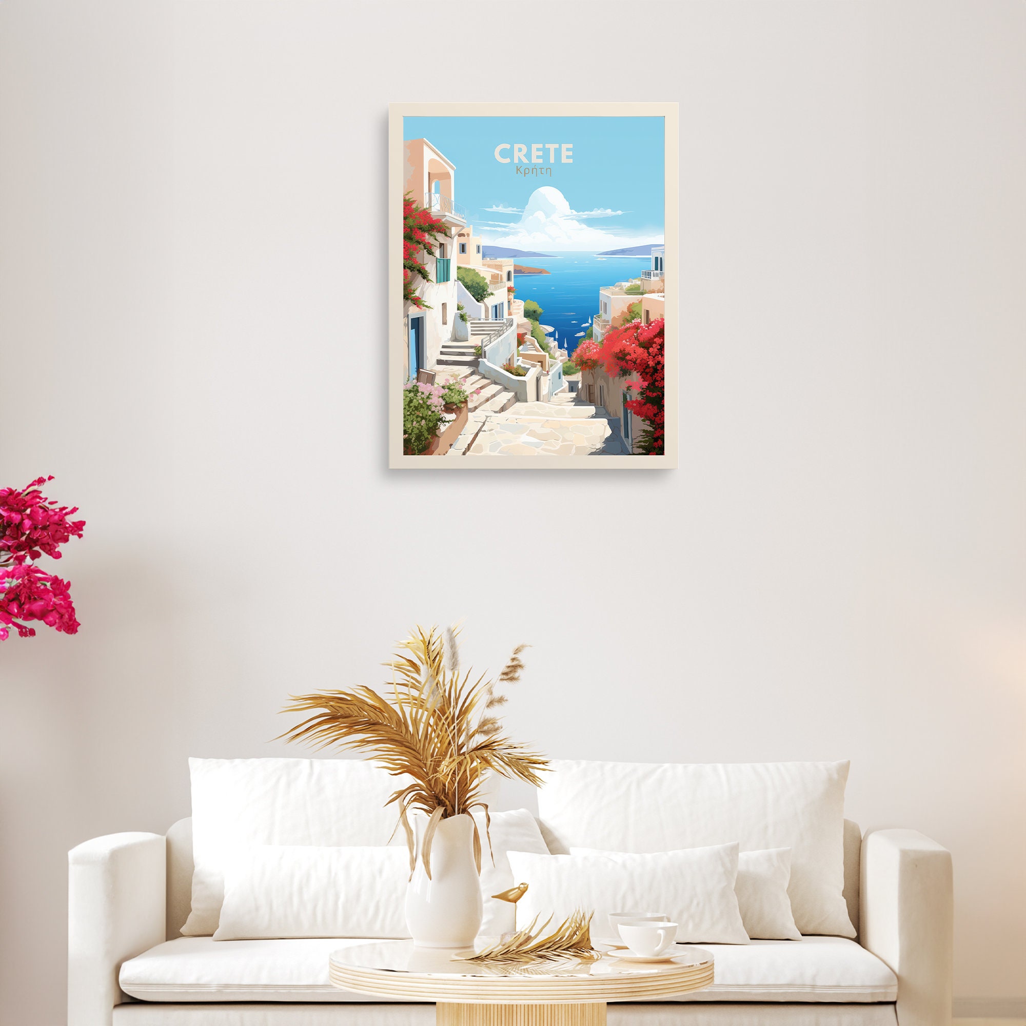 Crete Poster Greece Poster Crete Wall Art Greece Poster - Etsy
