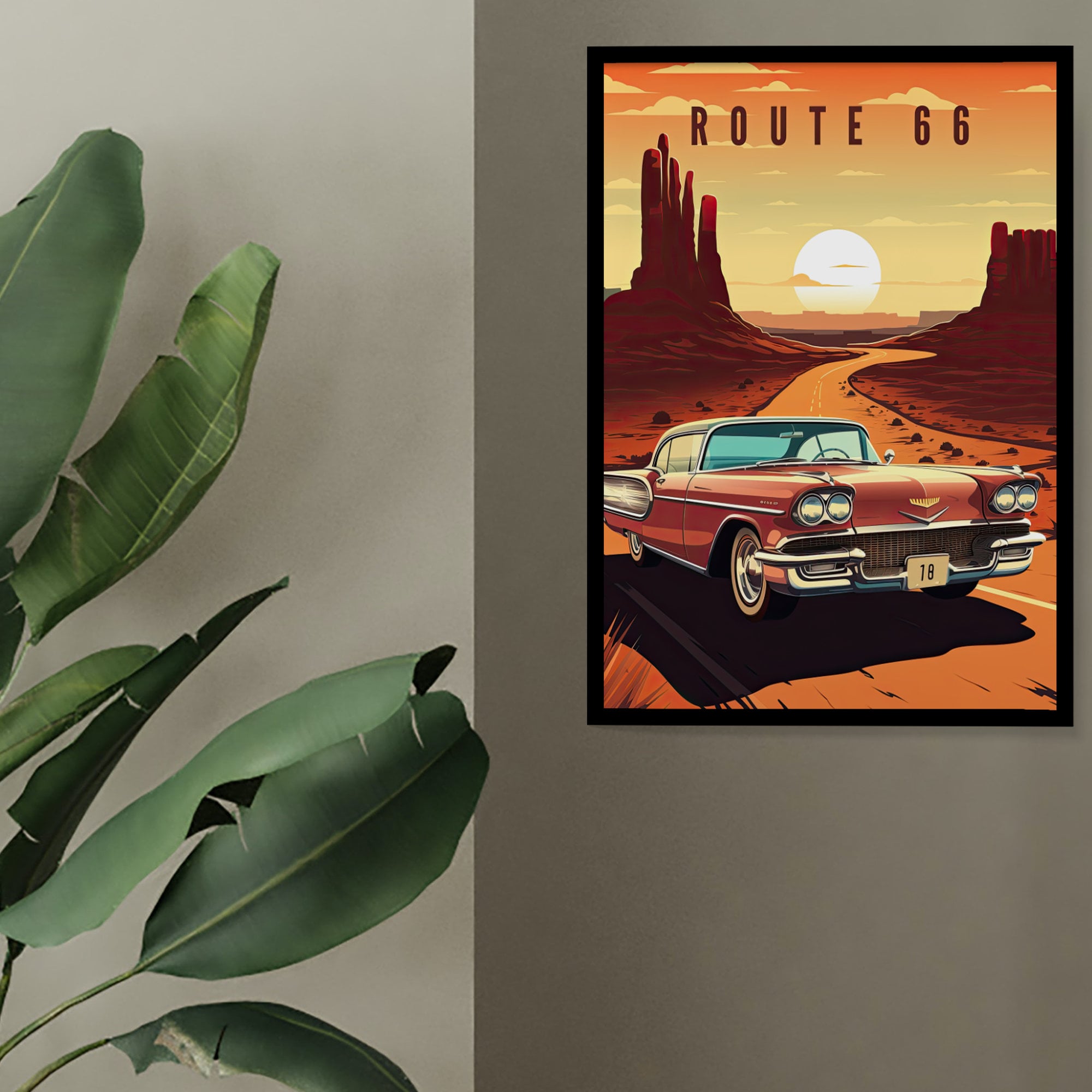 Route 66 Art Print, Route 66, Route 66 Poster, Travel Poster, Download ...