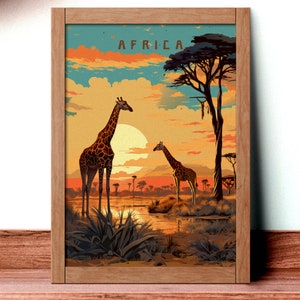 Africa Poster, Kruger National Park, Safari Wildlife Art, Africa Safari ...