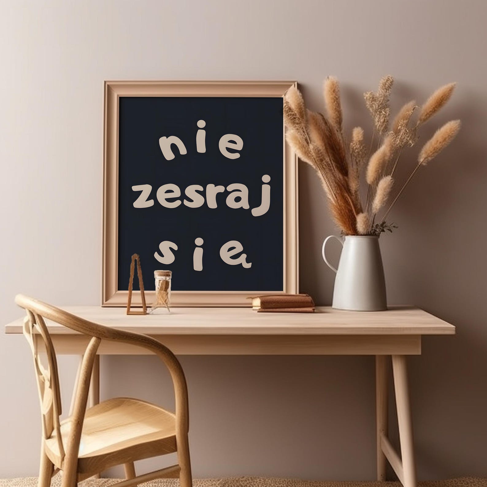 Nie Zesraj Się, Polski Plakat, Funny Polish Quote Wall Art, Sarcastic ...