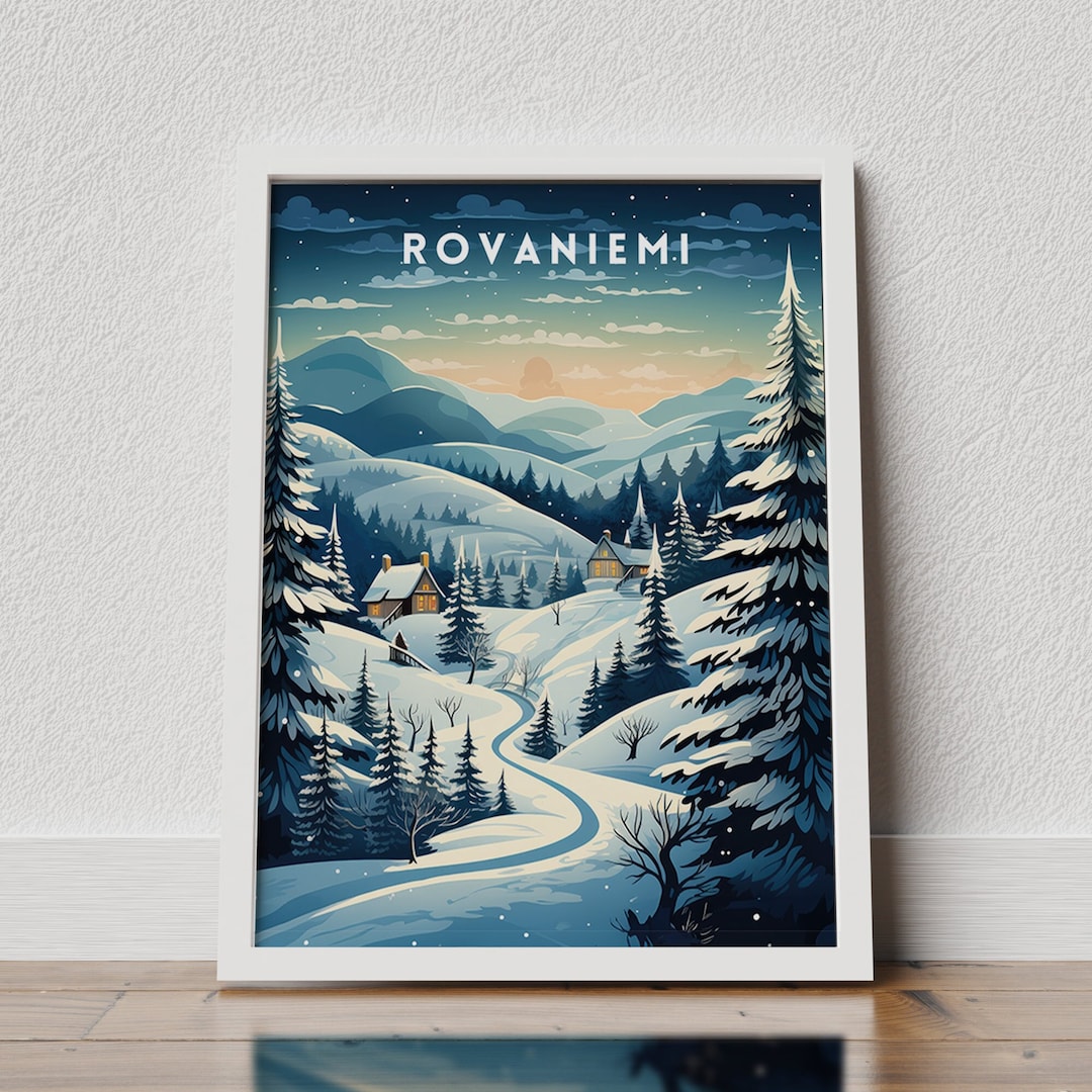 Rovaniemi Travel Poster, Finland Poster, Rovaniemi Poster, Rovaniemi ...