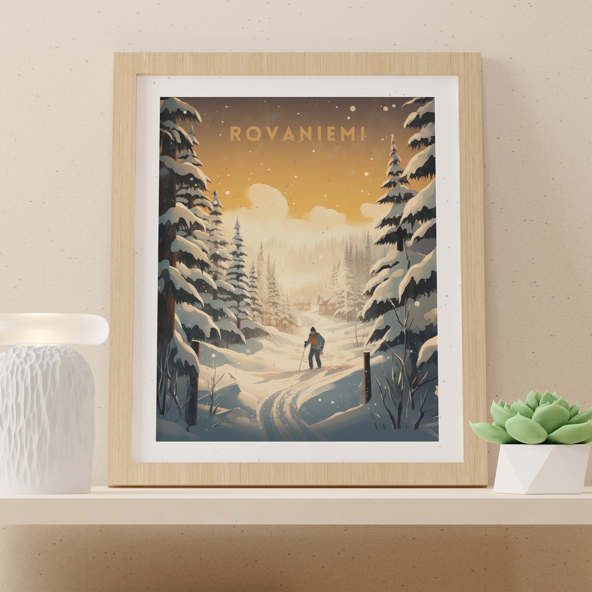 Rovaniemi Travel Poster, Finland Poster, Rovaniemi Poster, Rovaniemi ...