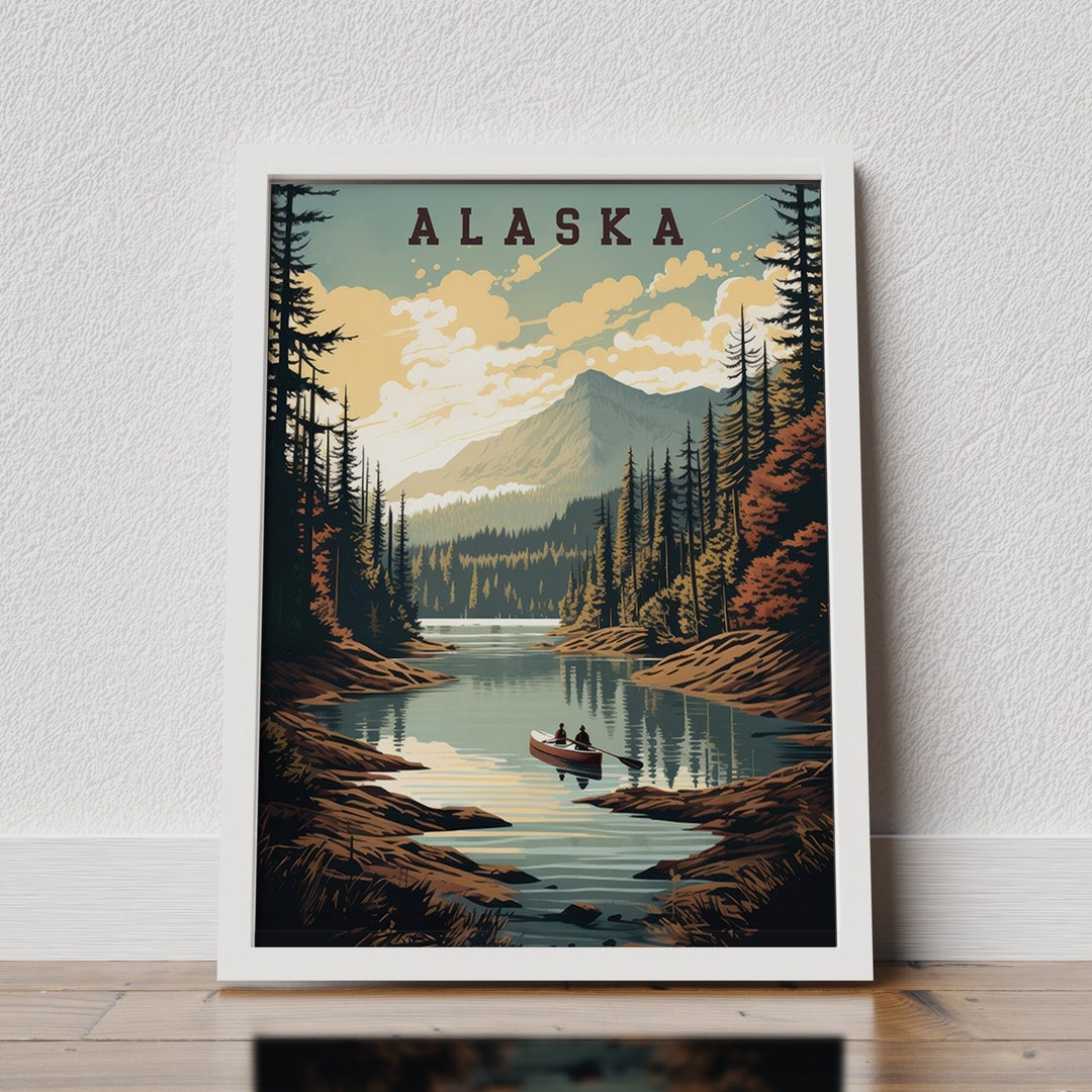 Alaska Poster, Alaska Print, Alaska Wall Art, Alaska Art Print, Travel ...