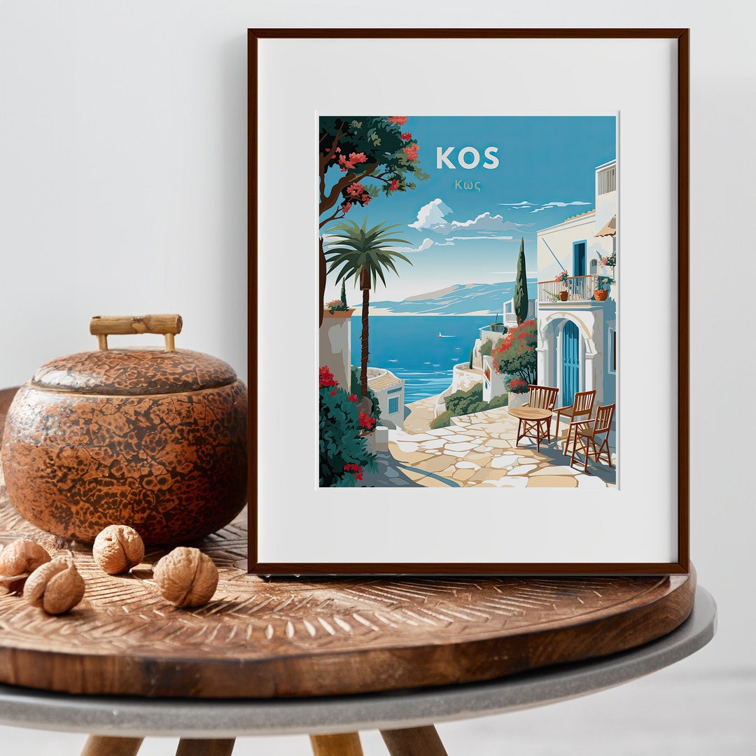 Kos Travel Poster Kos Wall Art Kos Poster Kos Island - Etsy