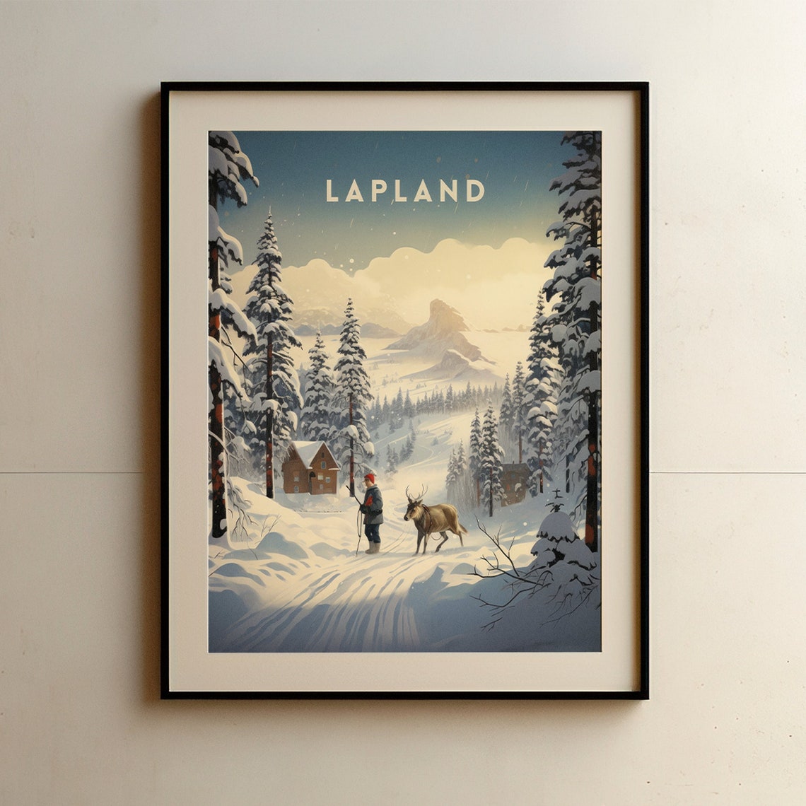 Lapland Travel, Lapland Poster, Finland Poster, Lapland Print, Finland ...