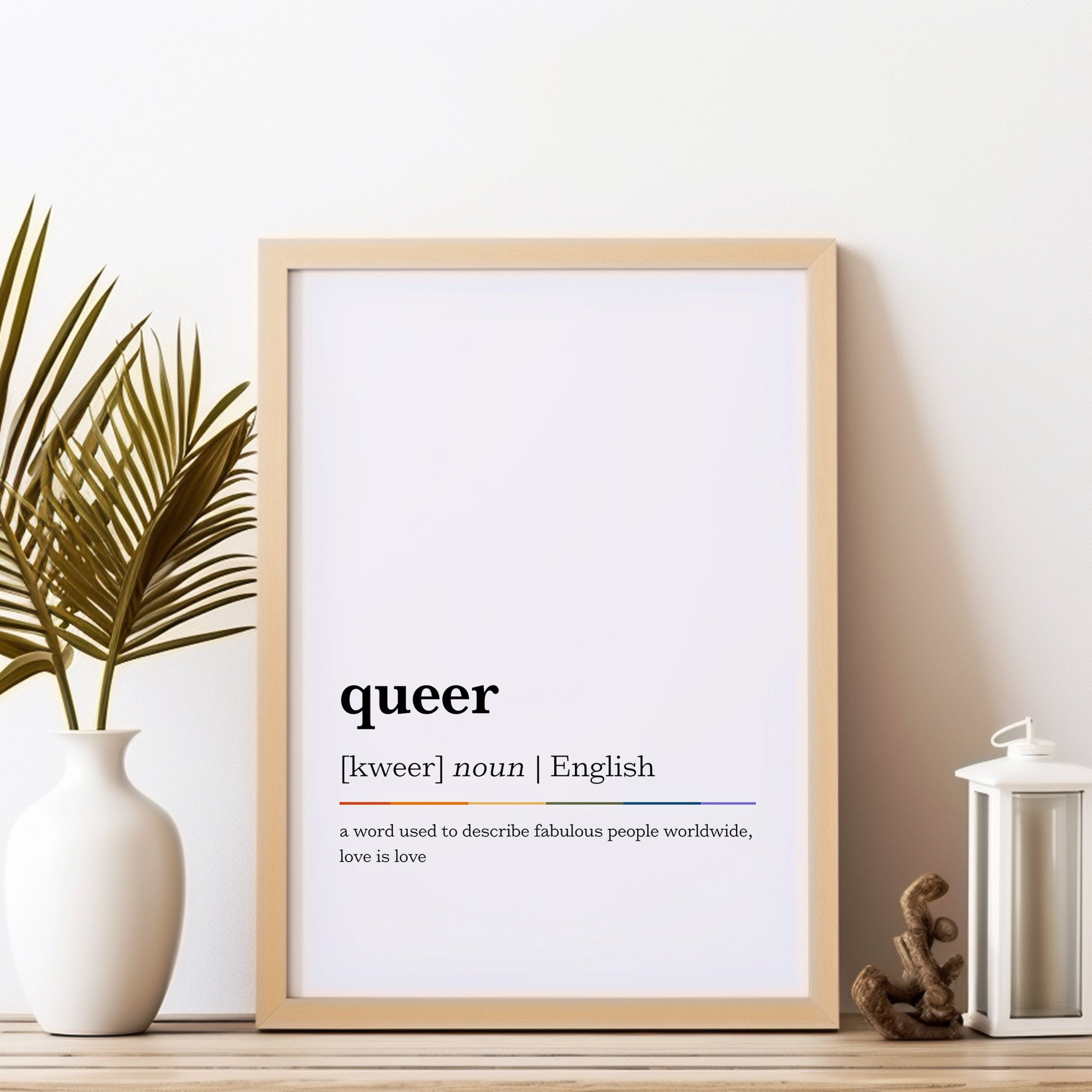 Queer Definition Print, Queer Wall Art, LGBTQ Gift, LGBT Pride Wall Art ...