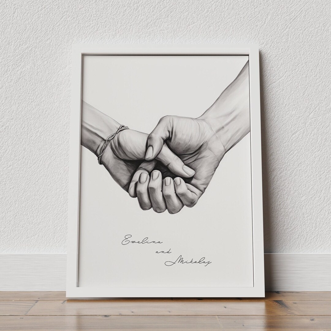 Personalized Poster, Drawing, Custom Drawing, Wedding Anniversary, Line ...